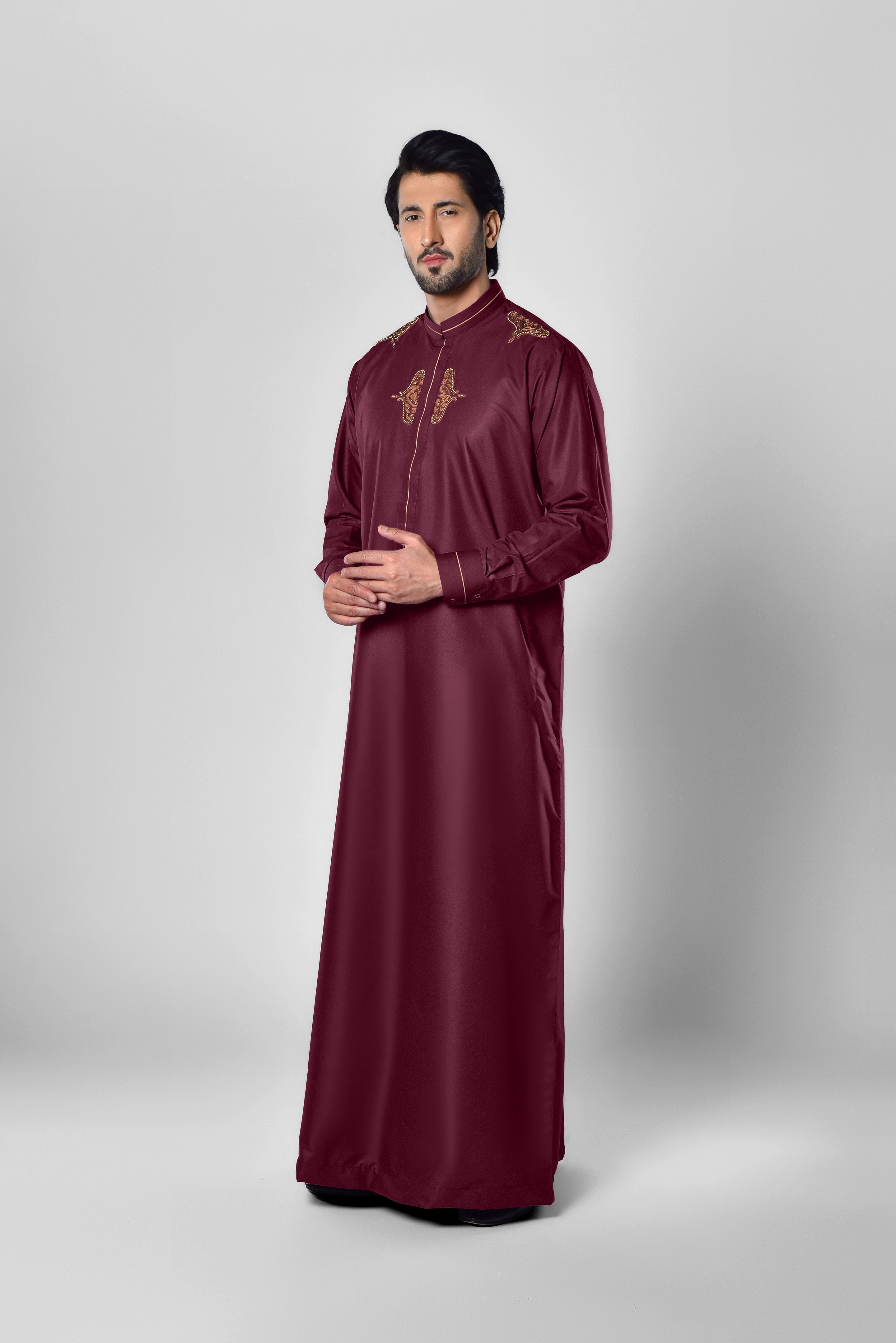 maroon jubba